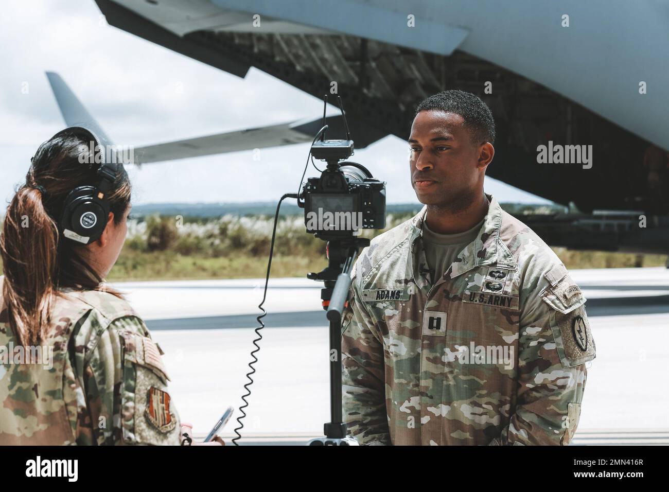 U.S. Army Soldier Capt. Chad Adams, commander, Alpha Company, 2nd ...