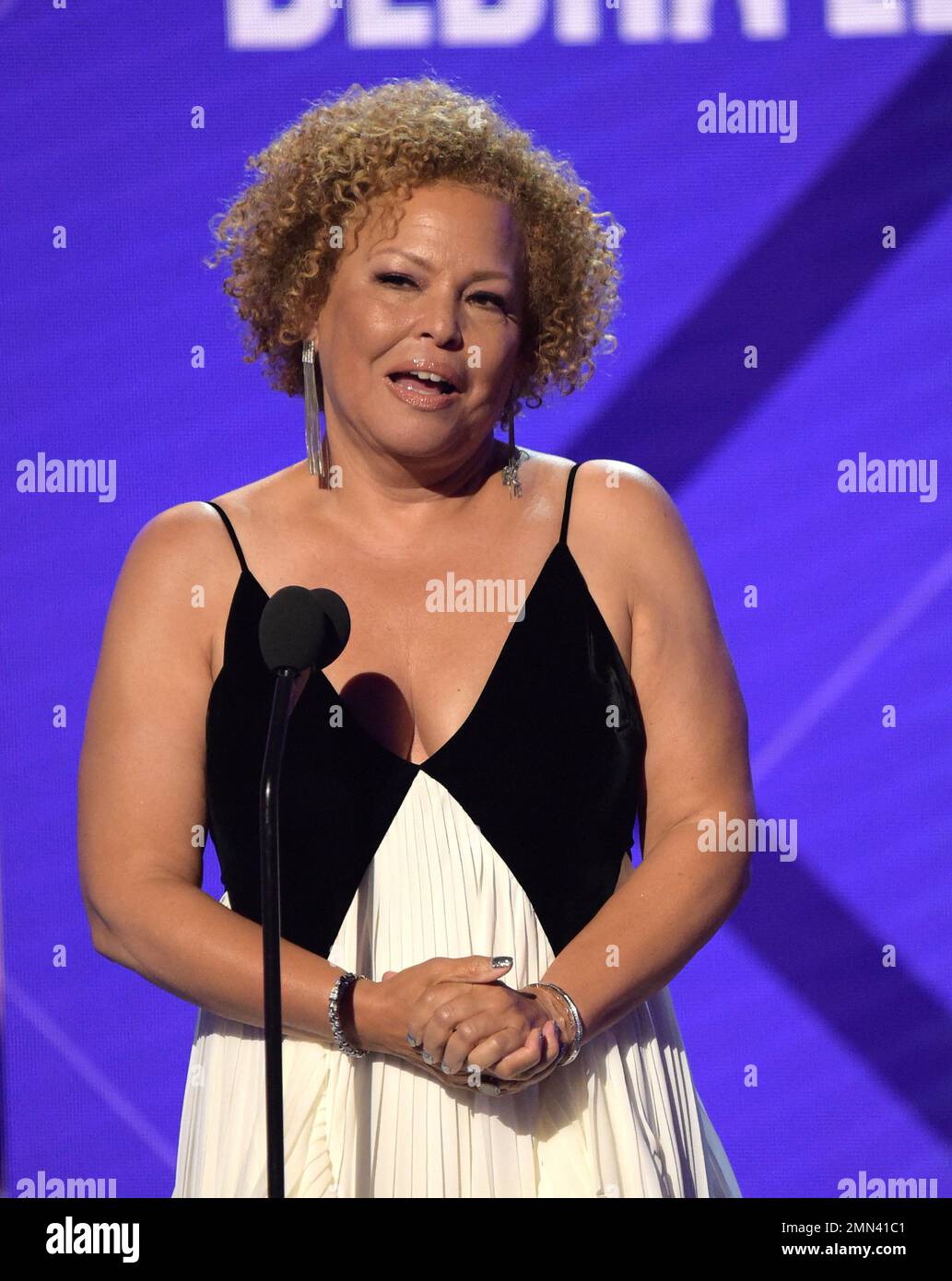 Debra Lee accepts the ultimate icon award at the BET Awards at the ...