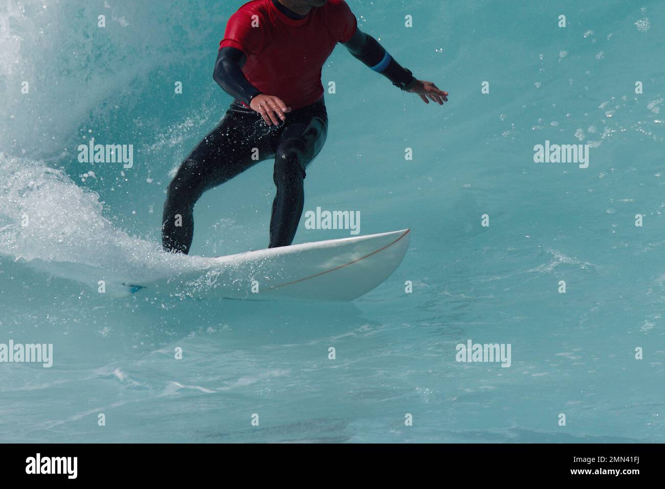 Sports man surfing wave on surfboard in ocean Stock Photo - Alamy