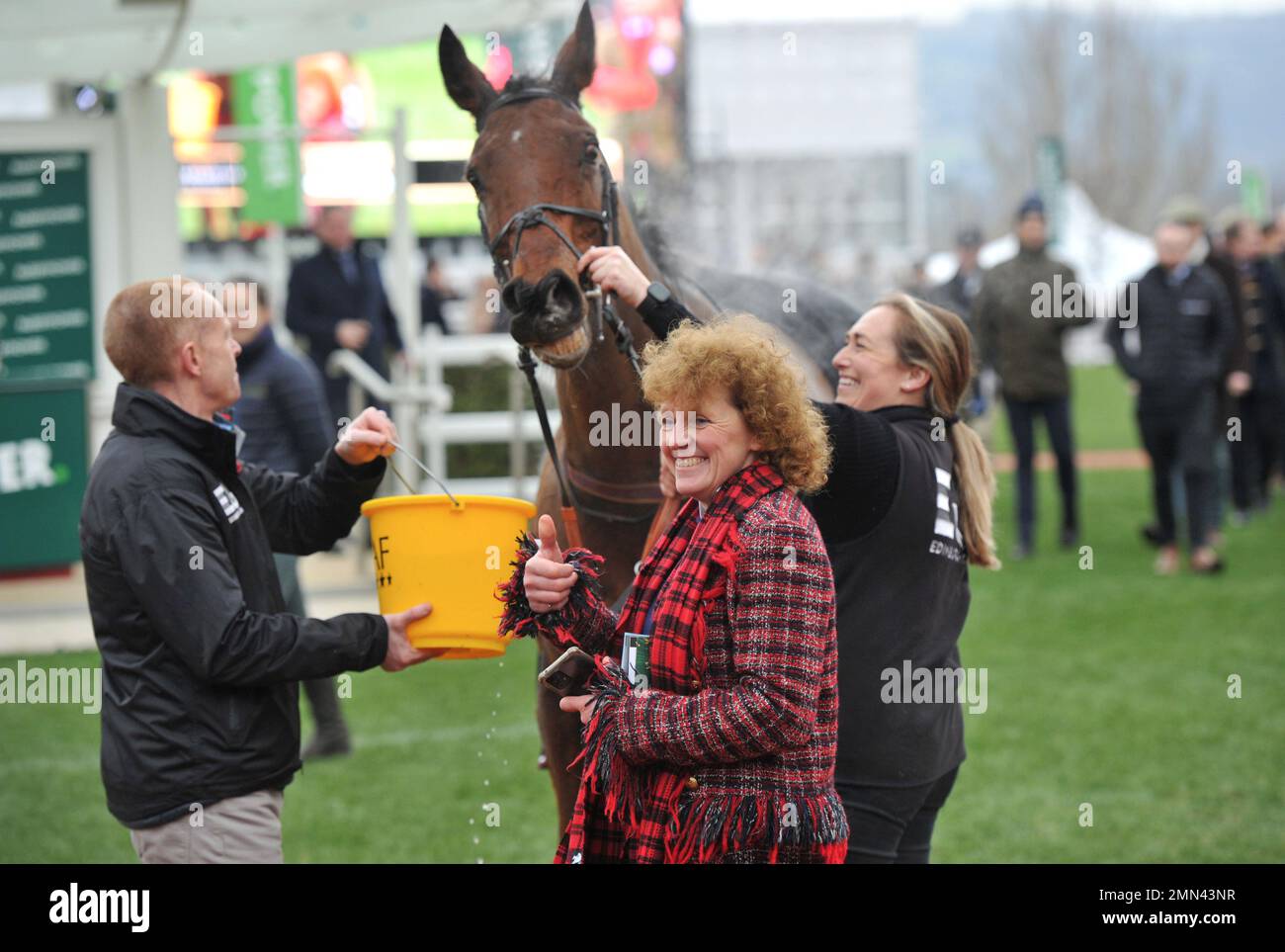 Race six. The Paddy Power Cotswold Chase. Trainer Lucinda Russell gives ...