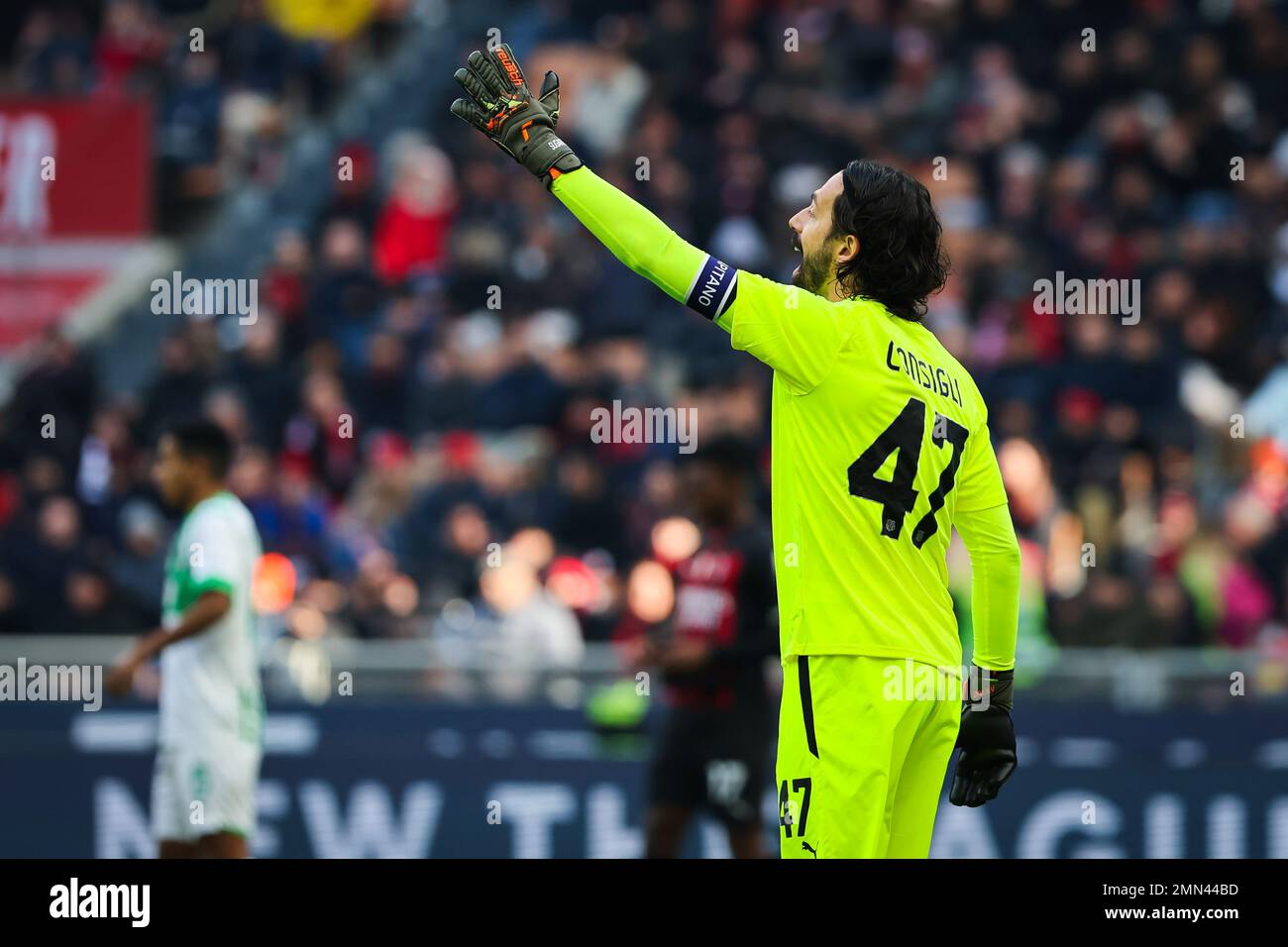 Andrea Consigli of US Sassuolo gestures during Serie A 2022/23 football ...