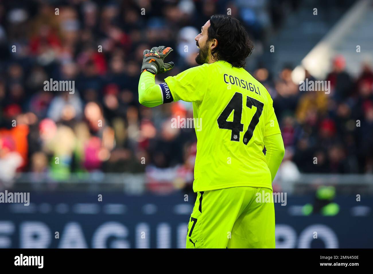 Andrea Consigli of US Sassuolo gestures during Serie A 2022/23 football ...