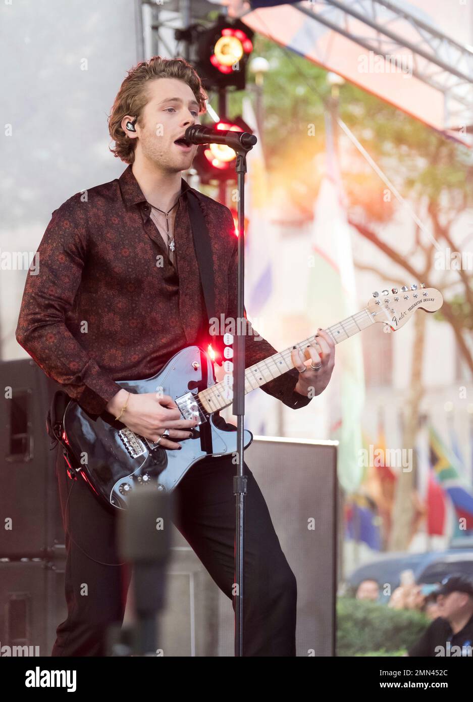 Luke Hemmings from the band 5 Seconds of Summer performs on NBC's ...