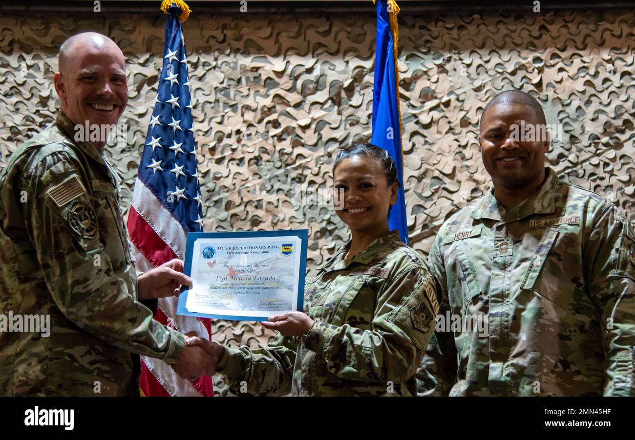 Non-commissioned officers with the 332d Air Expeditionary Wing graduate ...