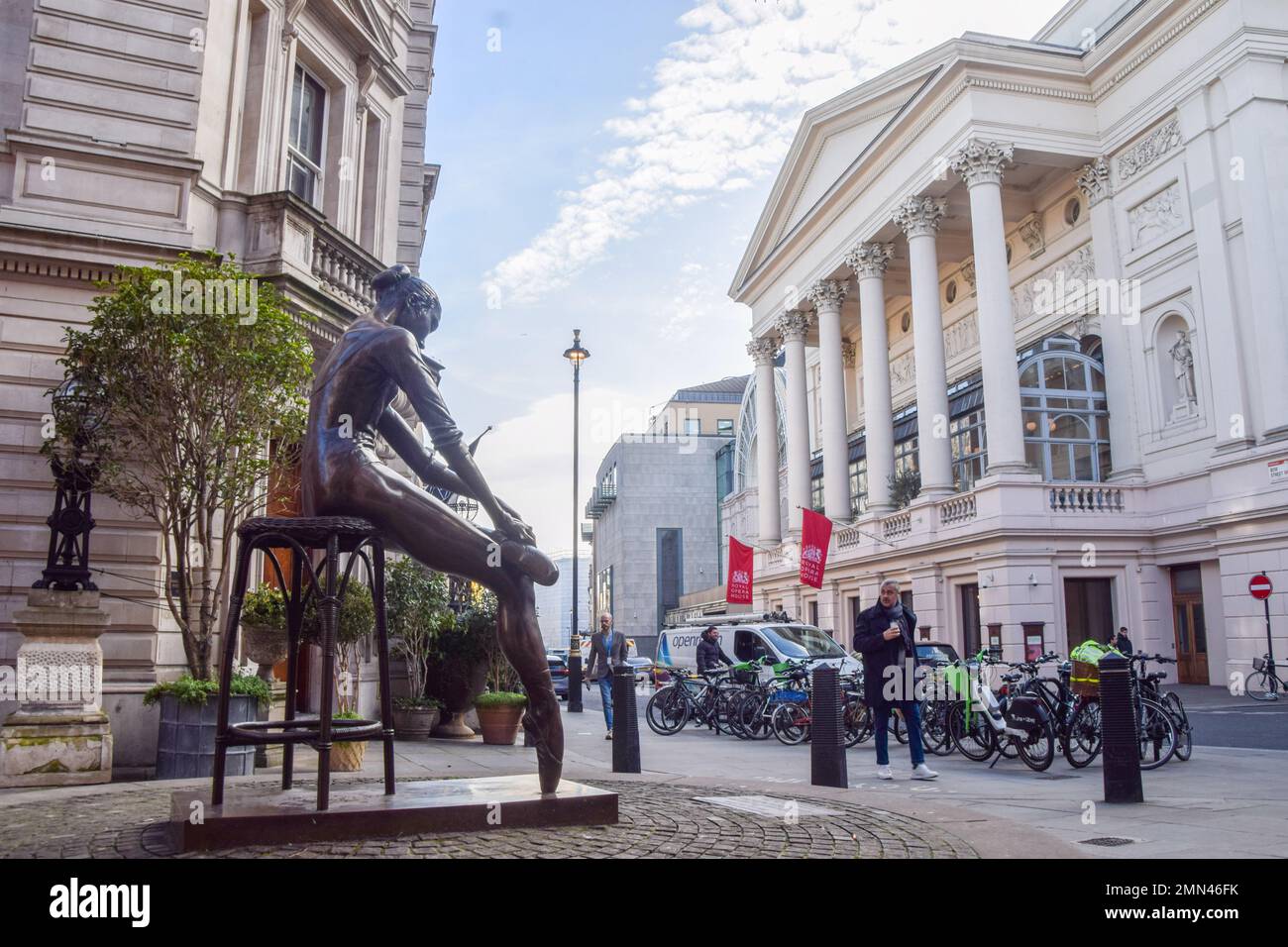 London, UK. 30th January 2023. Exterior view of the Royal Opera House ...