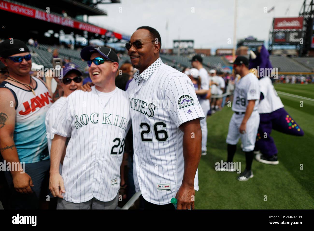 Retired Colorado Rockies outfielder Ellis Burks during picture day for ...
