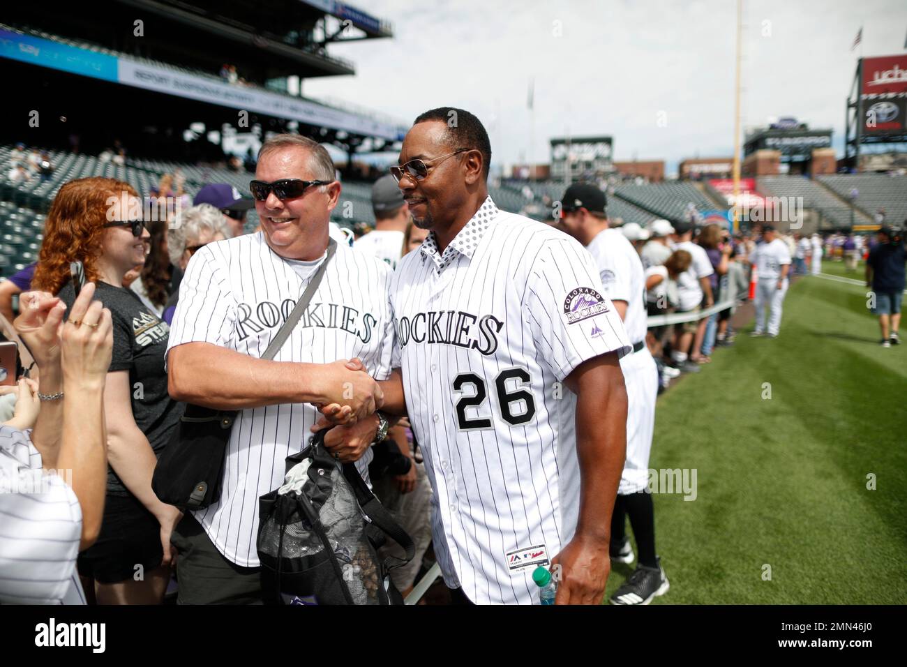 Retired Colorado Rockies outfielder Ellis Burks during picture day for ...
