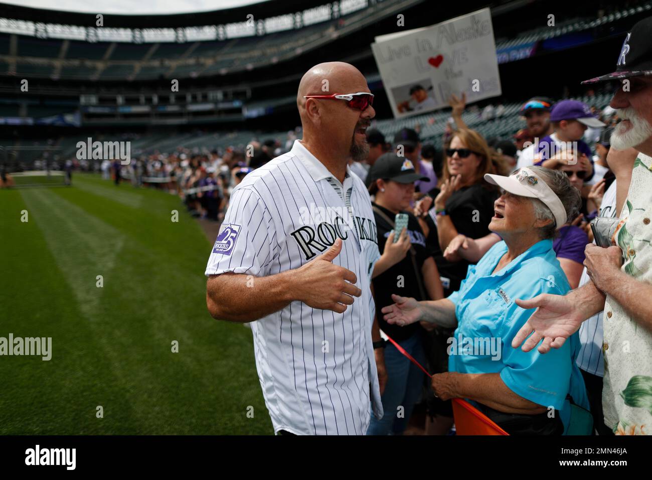 Retired Colorado Rockies outfielder Larry Walker during picture day for ...