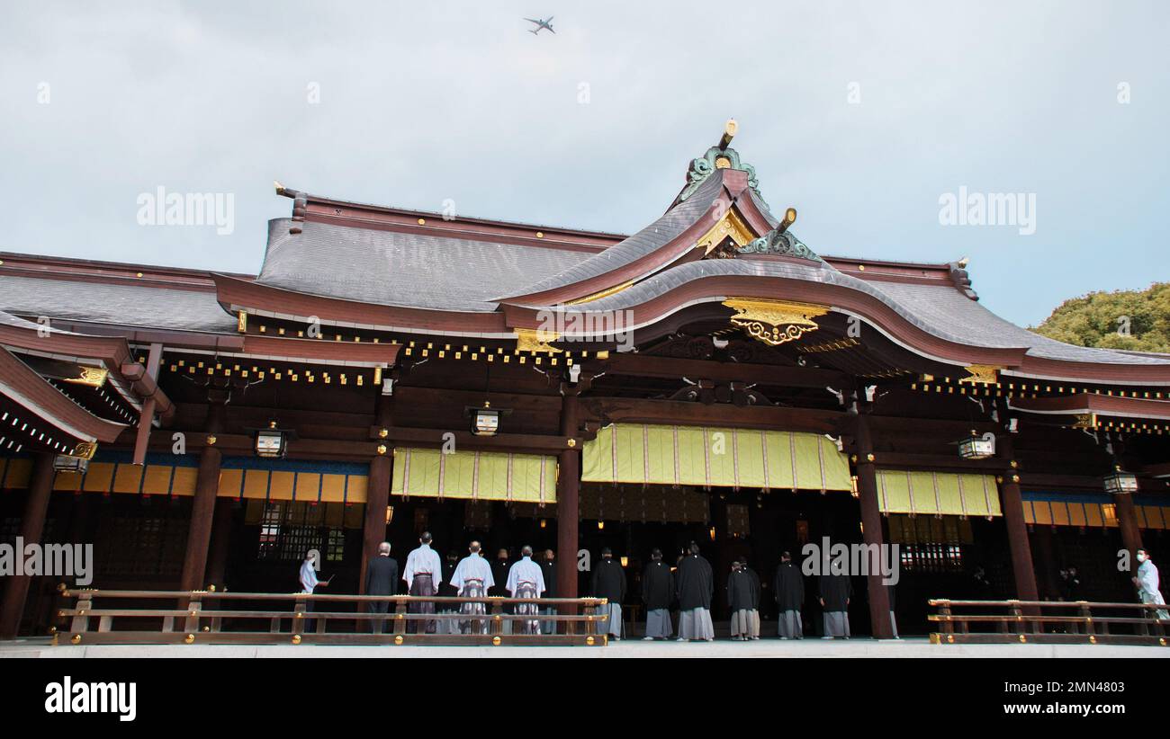 Tokyo, Japan. 30th Jan, 2023. Sumo stable-masters and grand sumo ...