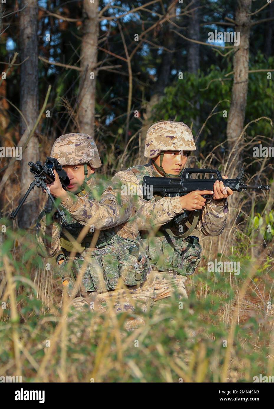 JIANGXI, CHINA - JANUARY 29, 2023 - Reconnaissance team close reconnaissance, January 29, 2023 ...