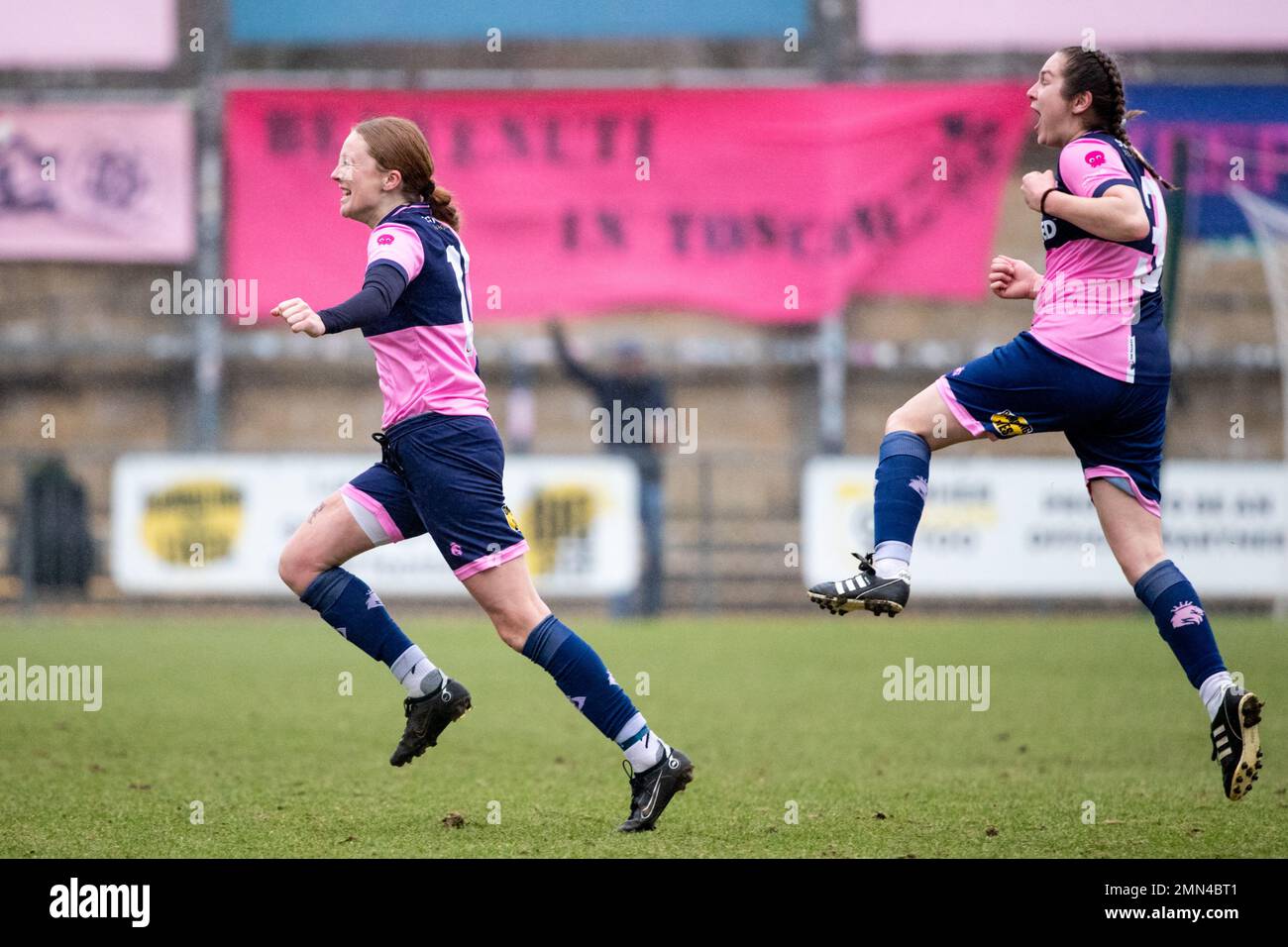 Ceylon Hickman of Dulwich Hamlet FC Women celebrates scoring her first ...