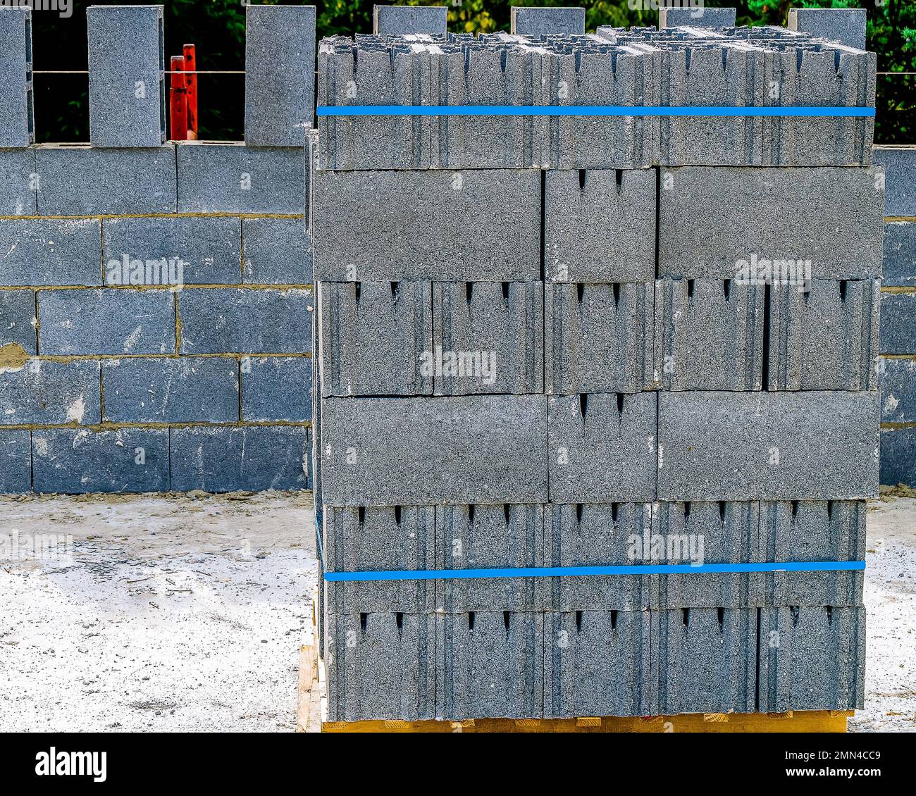 Construction site with concrete blocks Stock Photo - Alamy
