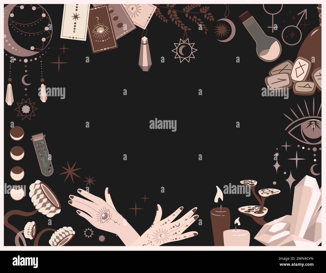 Magic Esoterics logo illustration,flyer,card,advertisment,Witchcraft,magic background for ...