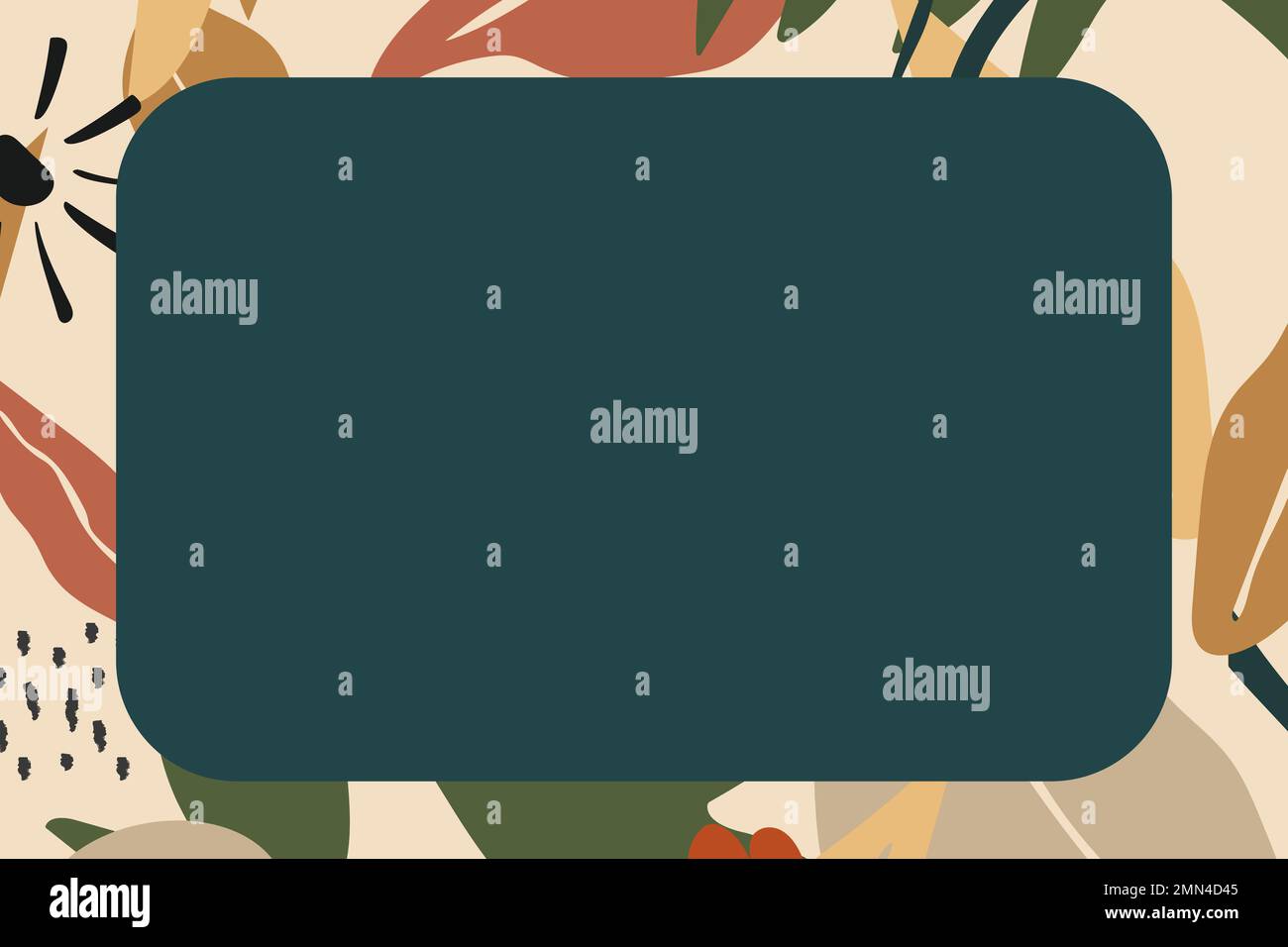 Abstract botanical frame background, earth tone design vector Stock ...