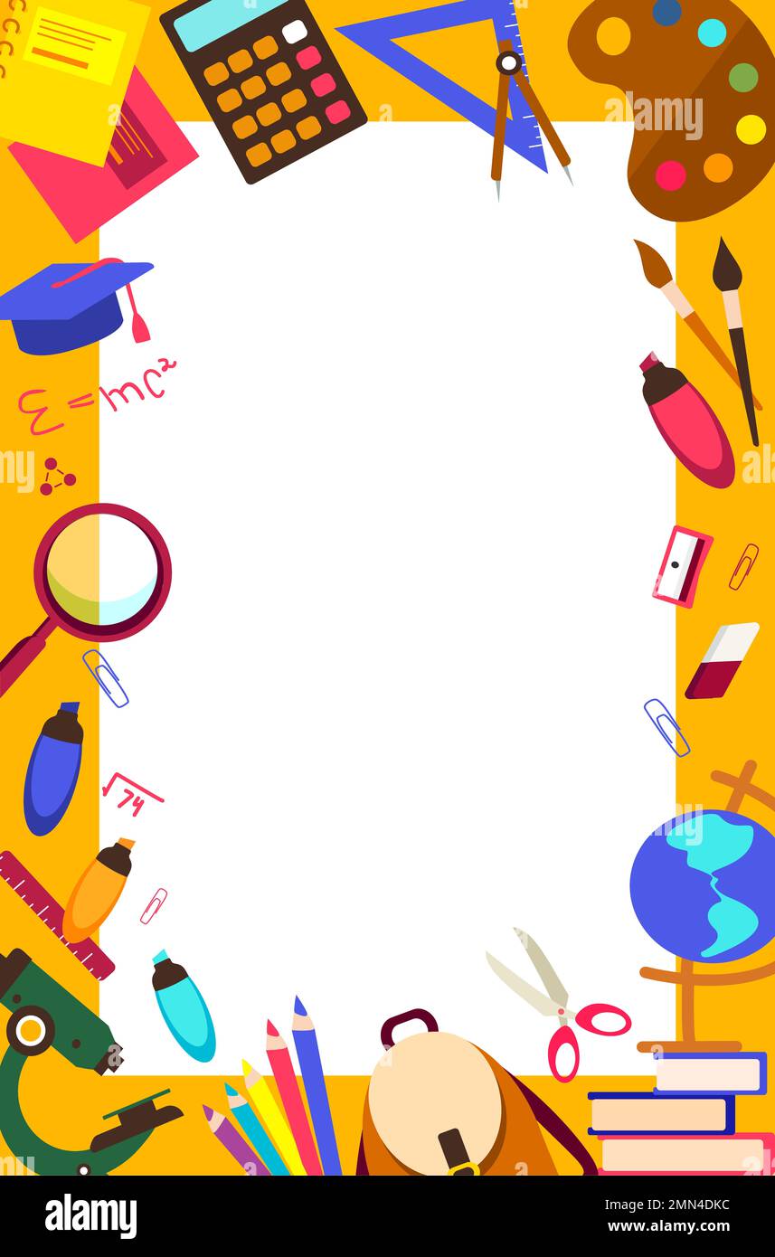 Ad banner Back to school.Sale poster with School Supplies Accessories ...