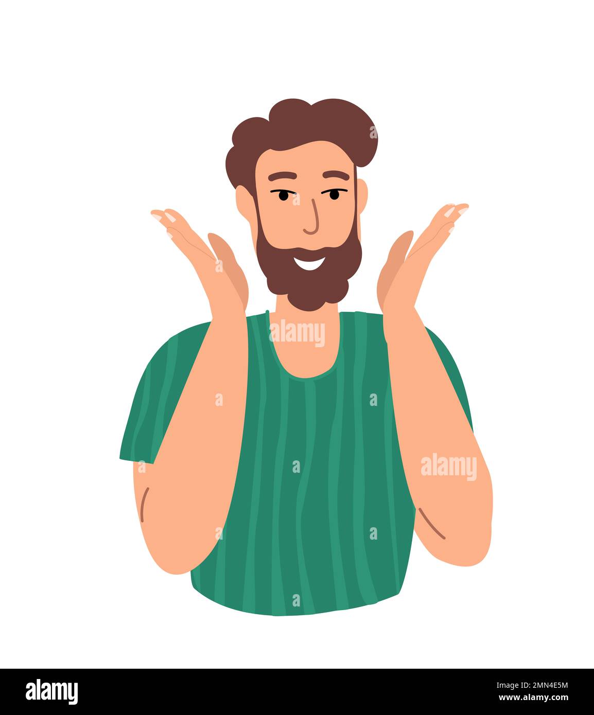 Young Happy Relaxed Fresh Man do face building yoga facial gymnastics ...