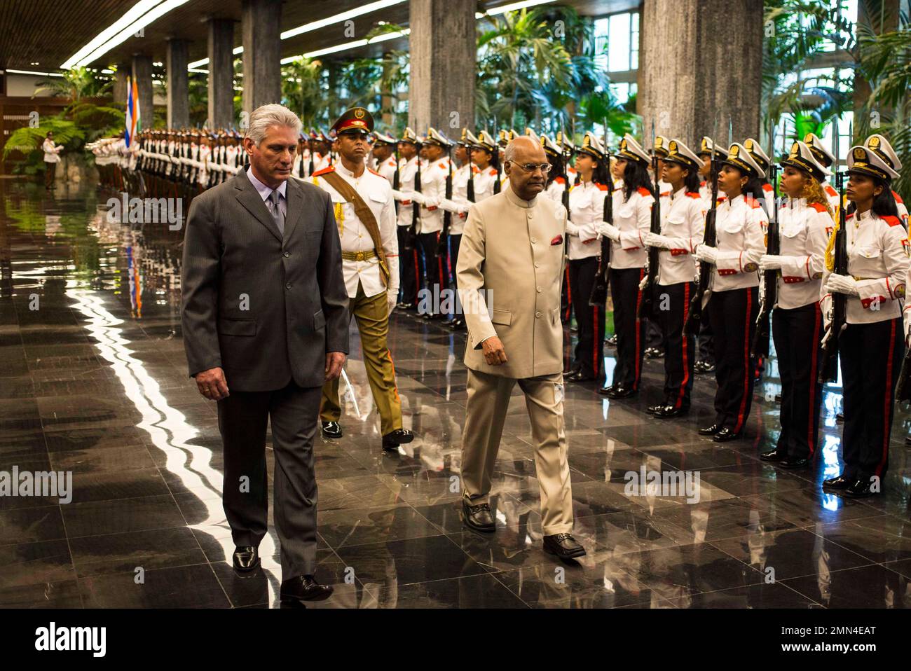 India's President Ram Nath Kovind and Cuba's President Miguel Diaz ...
