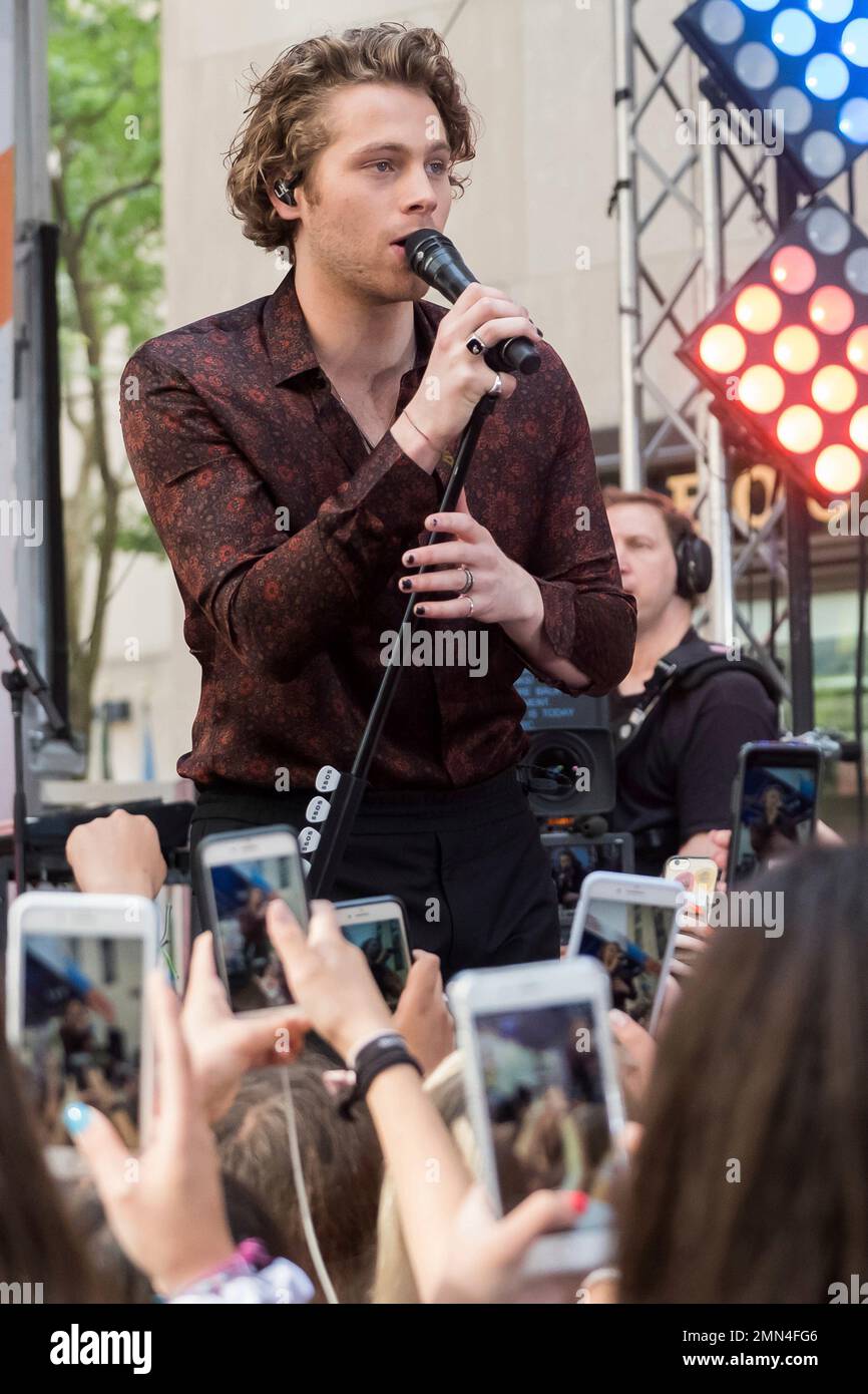 Luke Hemmings from the band 5 Seconds of Summer performs on NBC's ...
