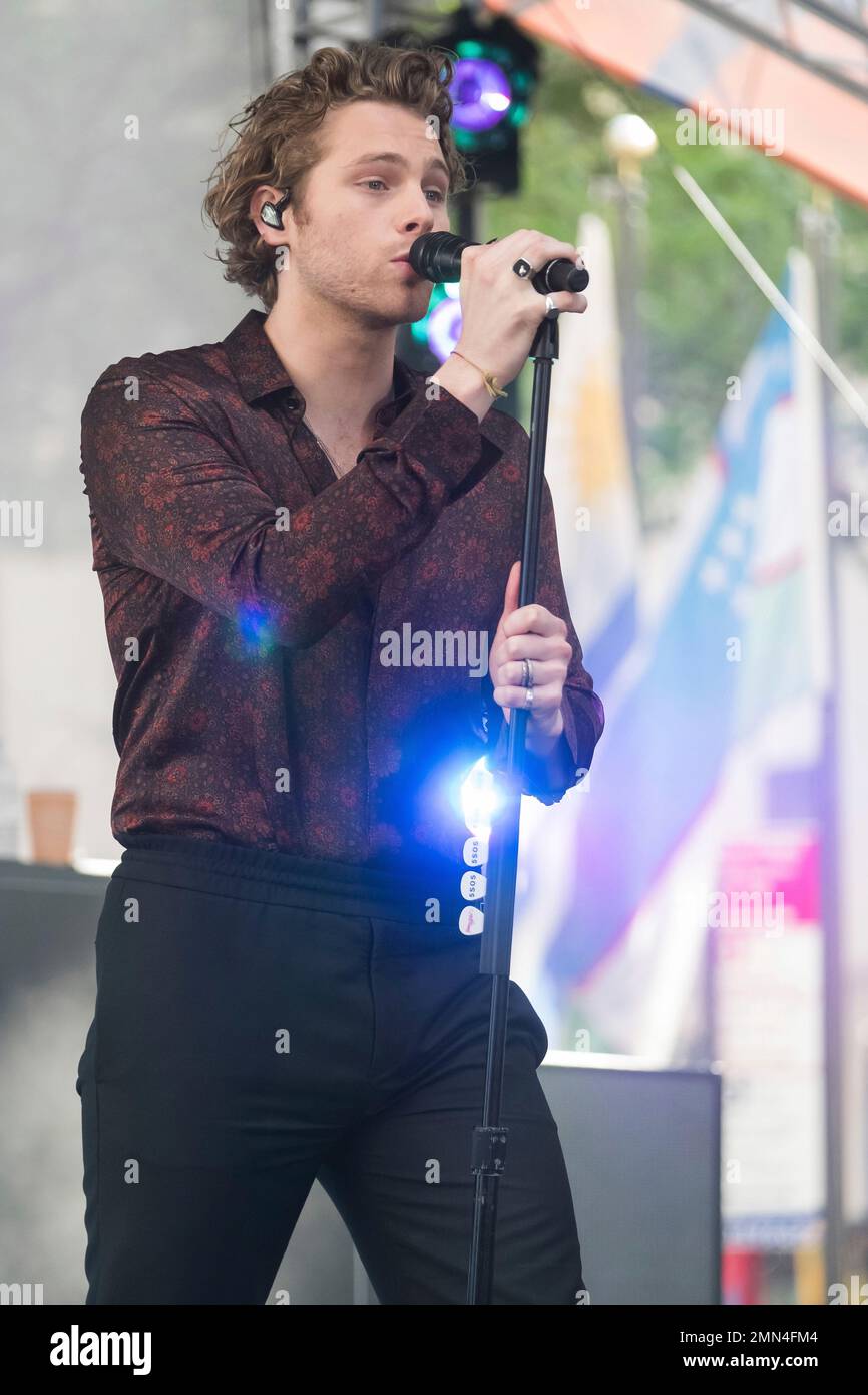 Luke Hemmings from the band 5 Seconds of Summer performs on NBC's ...