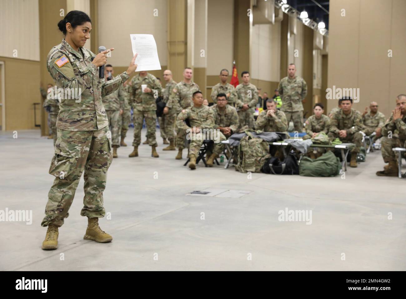 Capt. Faudia Bacchuas, Brigade Jag for 164th Air Defense Artillery (ADA ...
