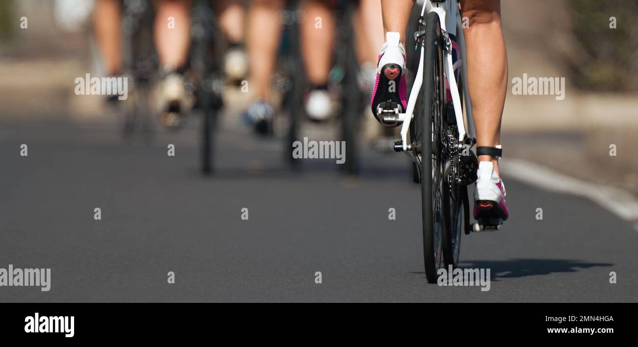 Cycling competition cyclist athletes riding a race at high speed Stock ...