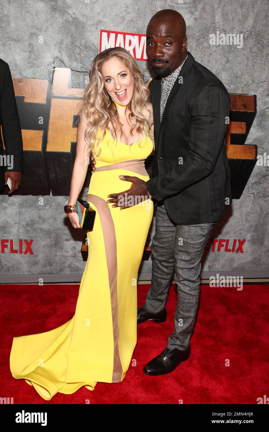 Iva Colter, left, and Mike Colter, right, attend the premiere of the ...
