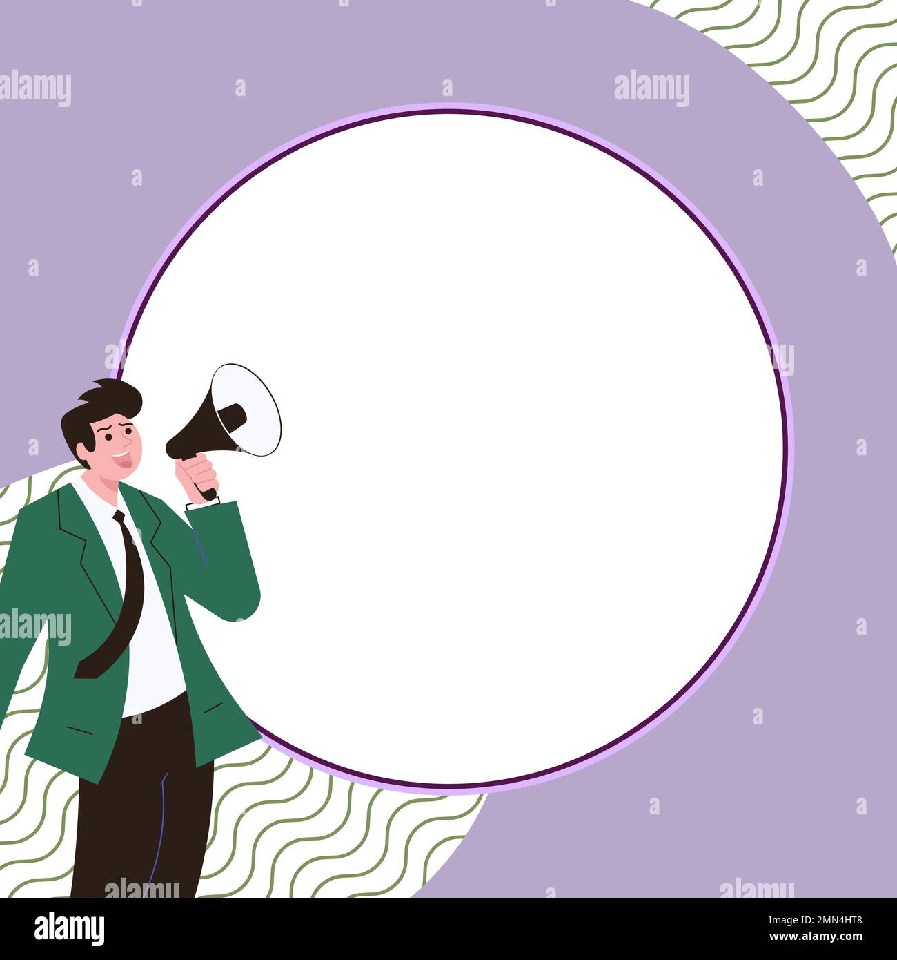 Businessman Presenting Important Information with megaphone. Man Having ...