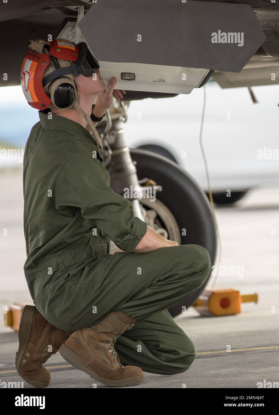 U.S. Marine Corps Sgt. Samuel Foster, an aircraft ordnance technician ...