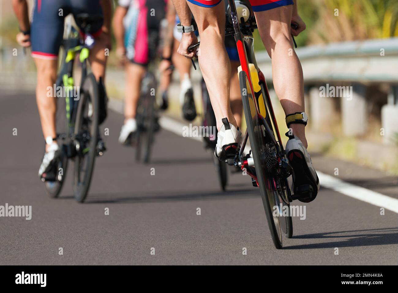 Cycling competition cyclist athletes riding a race at high speed Stock ...