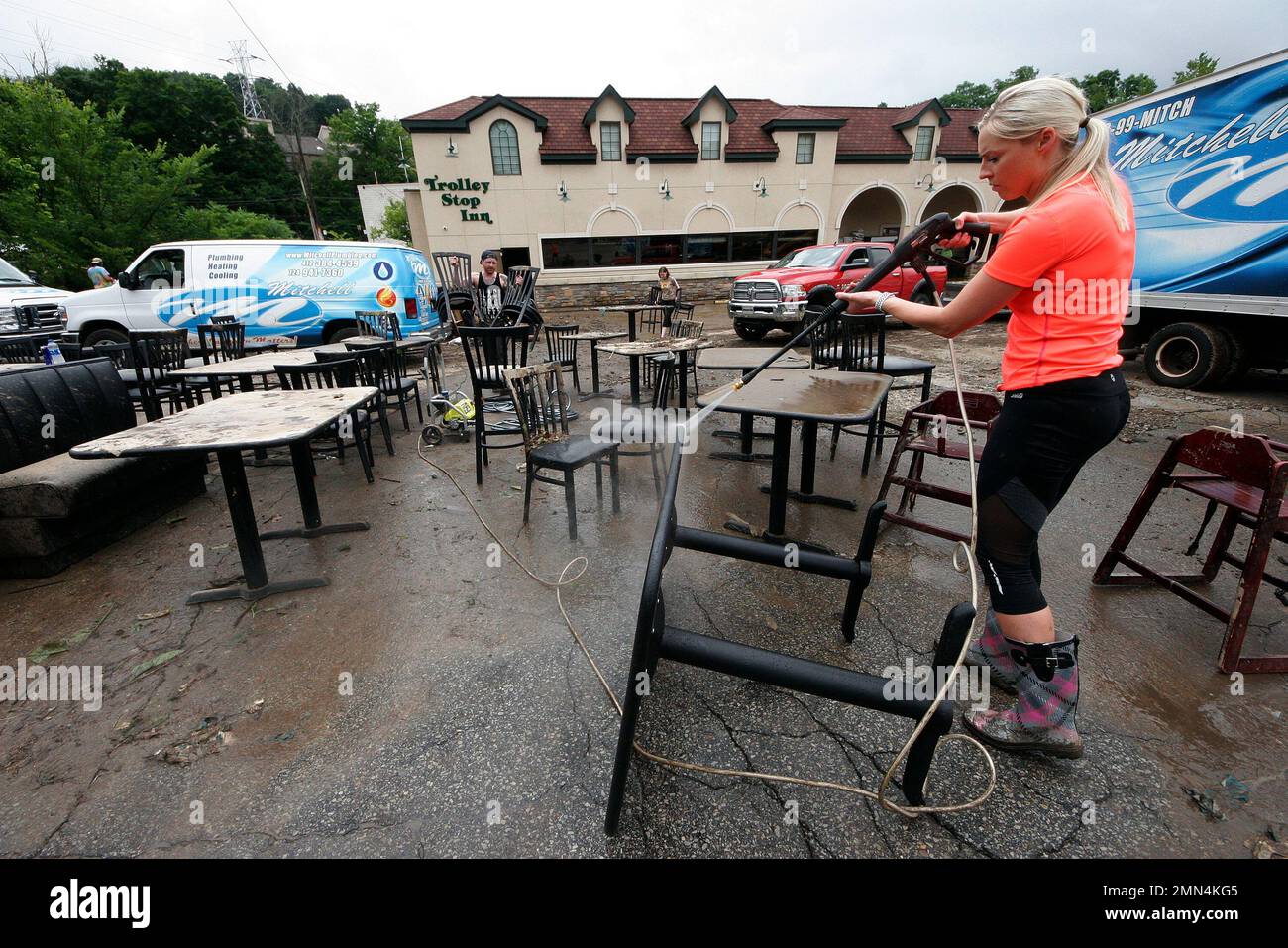 After heavy rains that caused severe flooding Wednesday night the clean ...