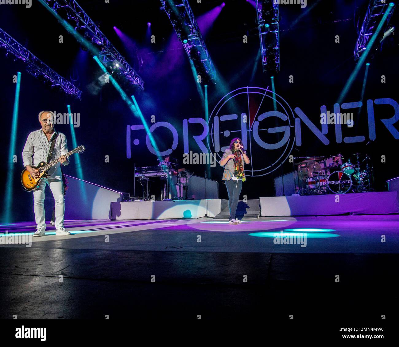 The English-American rock band Foreigner with founder and lead ...