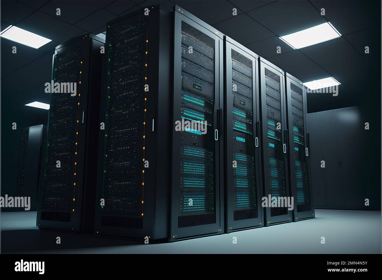 Data centre server blue hi-res stock photography and images - Alamy