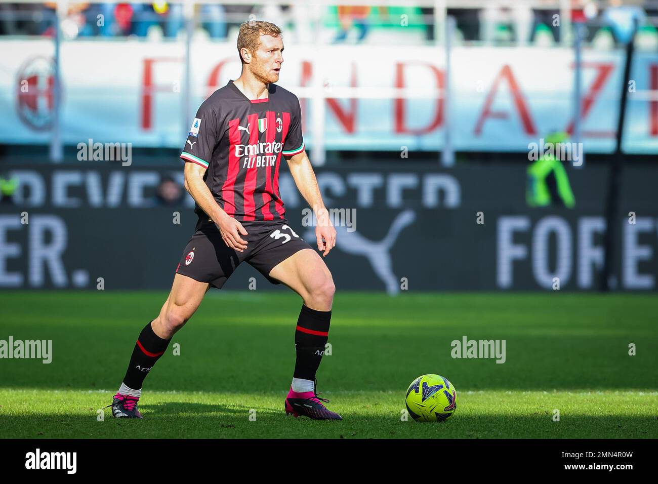 Tommaso Pobega of AC Milan in action during Serie A 2022/23 football ...