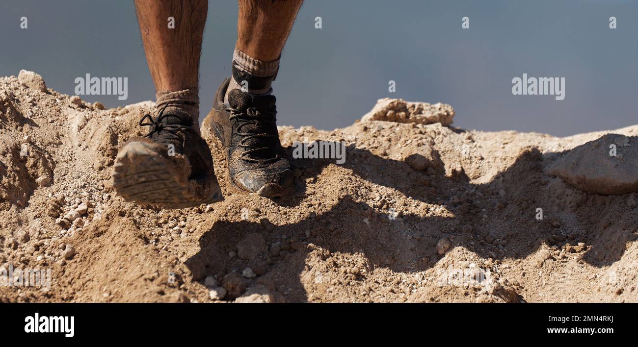 Wet trail running shoes hi-res stock photography and images - Alamy