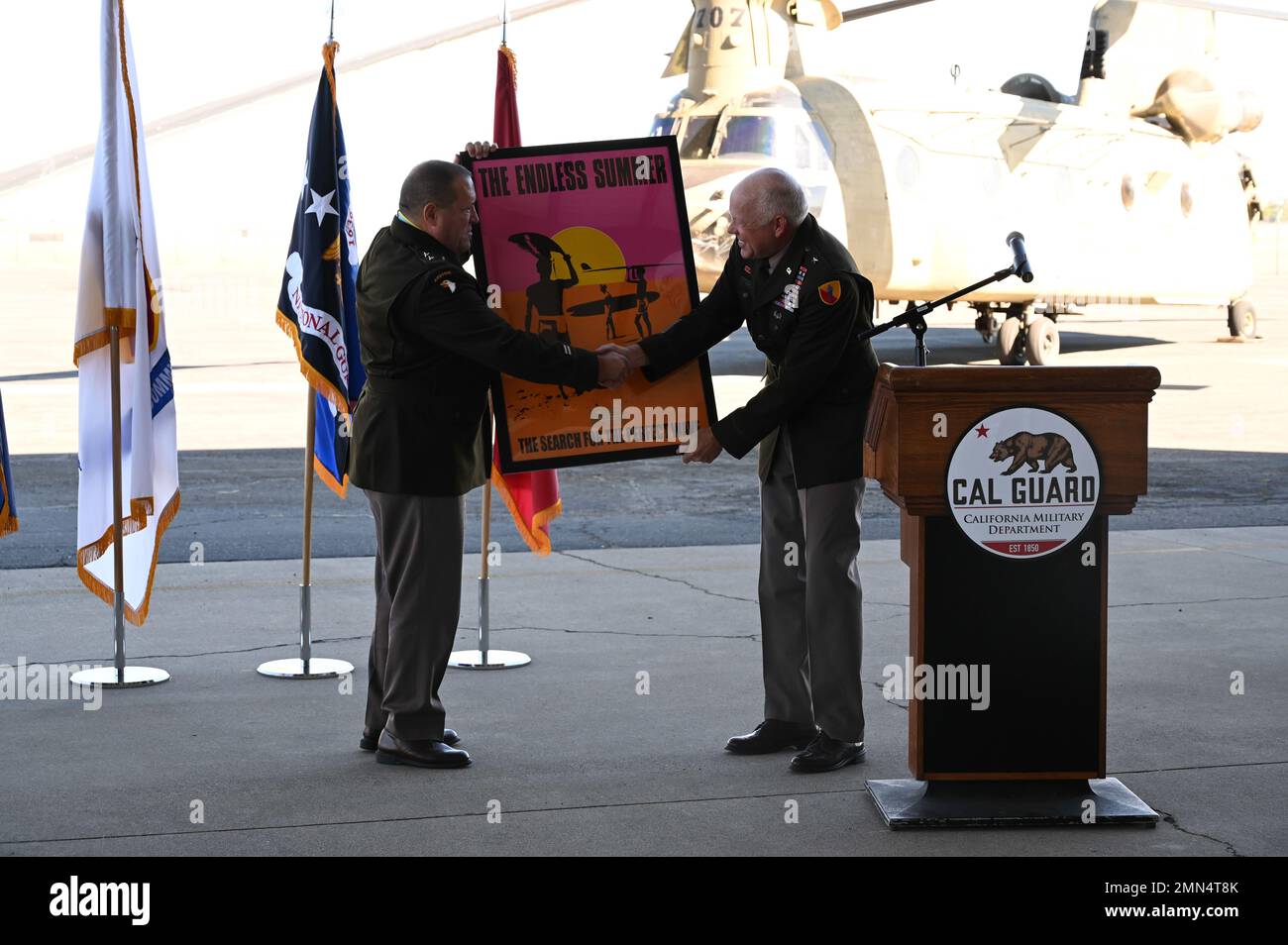 California State Guard Brig. Gen. Peter Cross congratulates U.S. Army ...