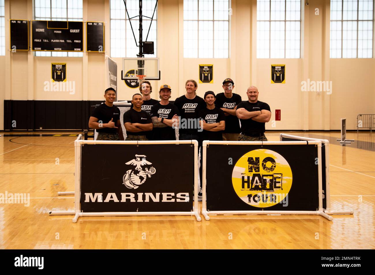 U.S. Marines with Recruiting Station Cleveland, and BMX riders with the ...