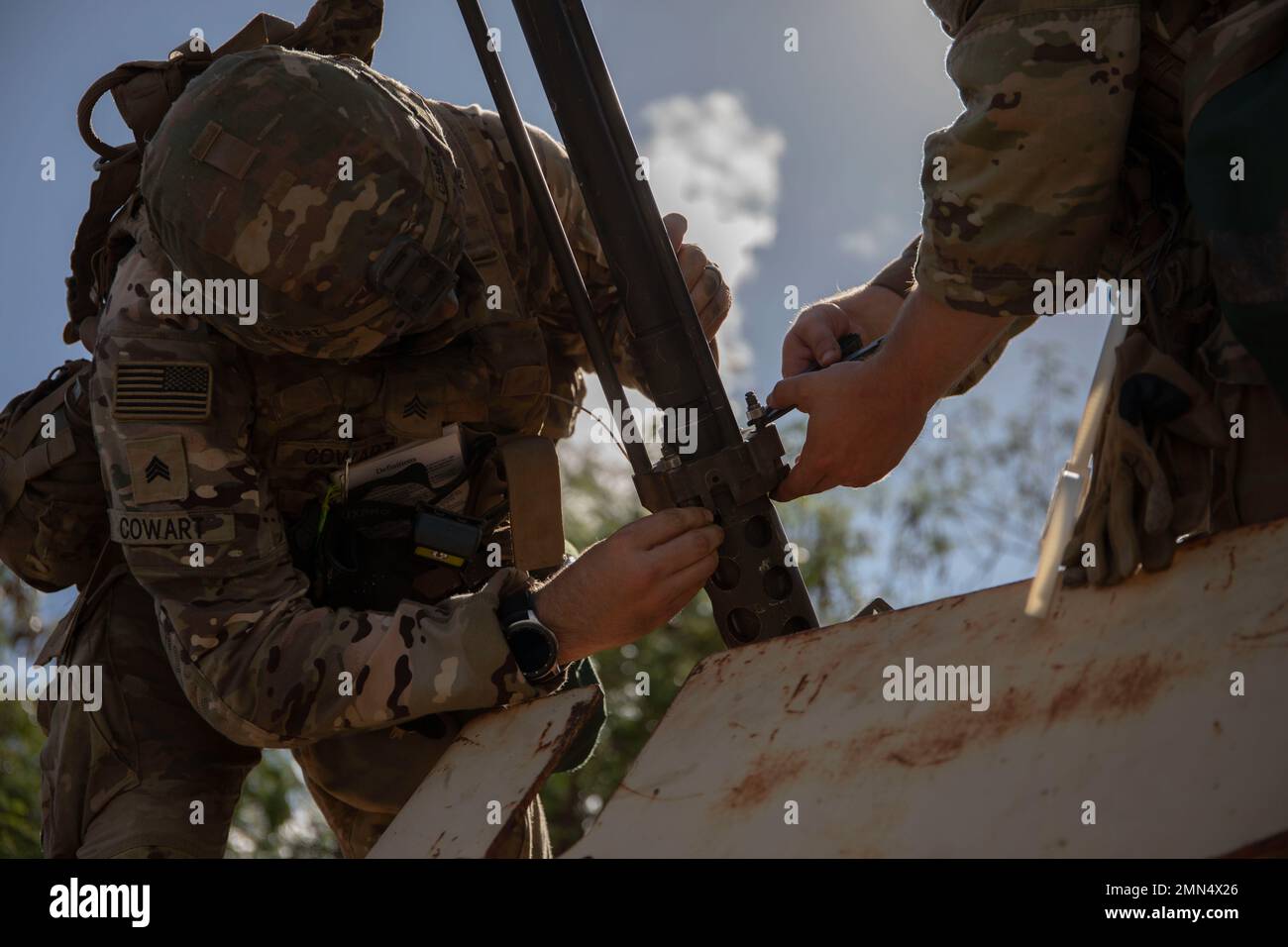U.S. Army Sgt. Zachary Cowart, a team leader with 58th Military Police ...