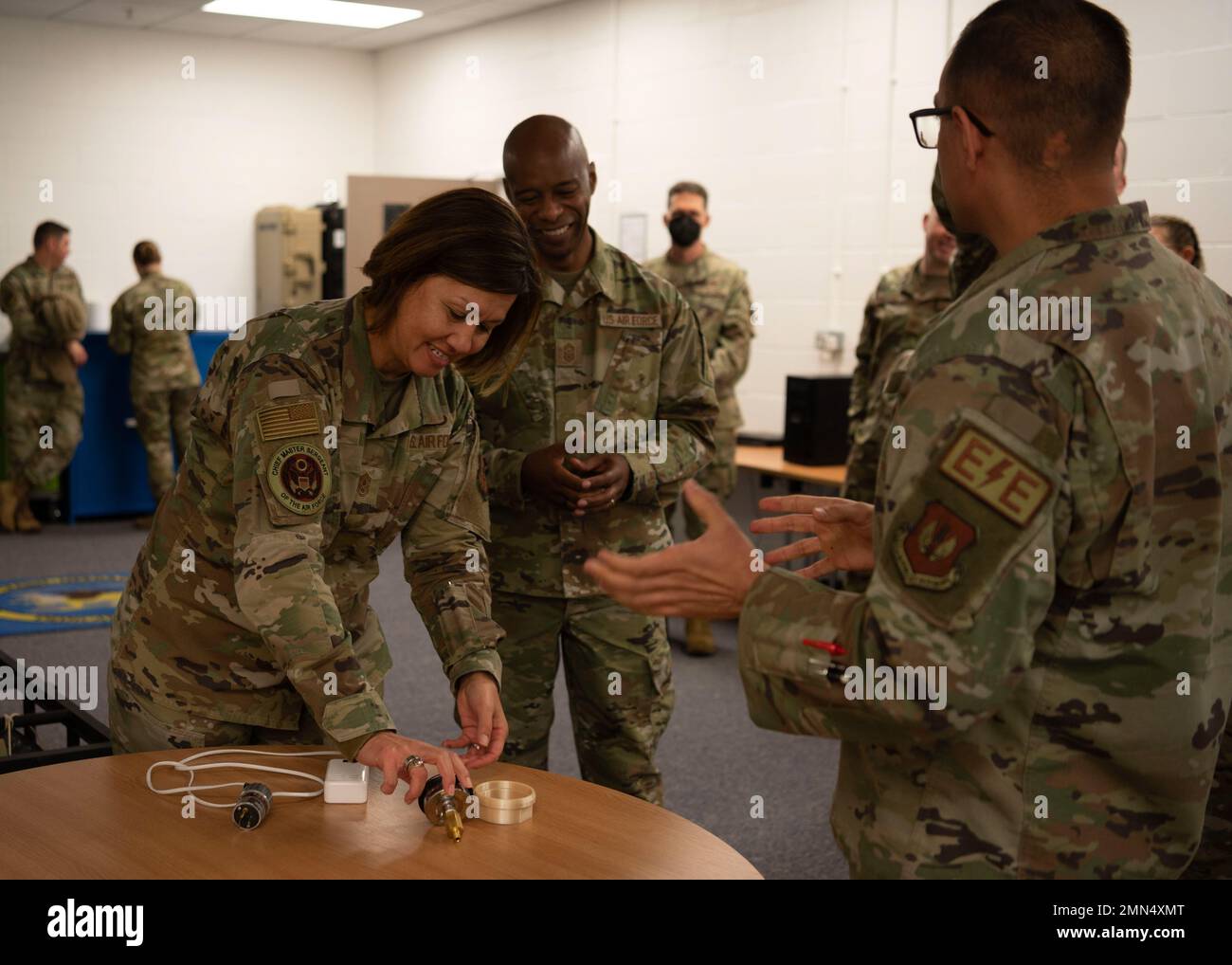 U.S. Air Force Tech. Sgt. Thomas Smith, 100th Maintenance Squadron aircraft electrical and ...