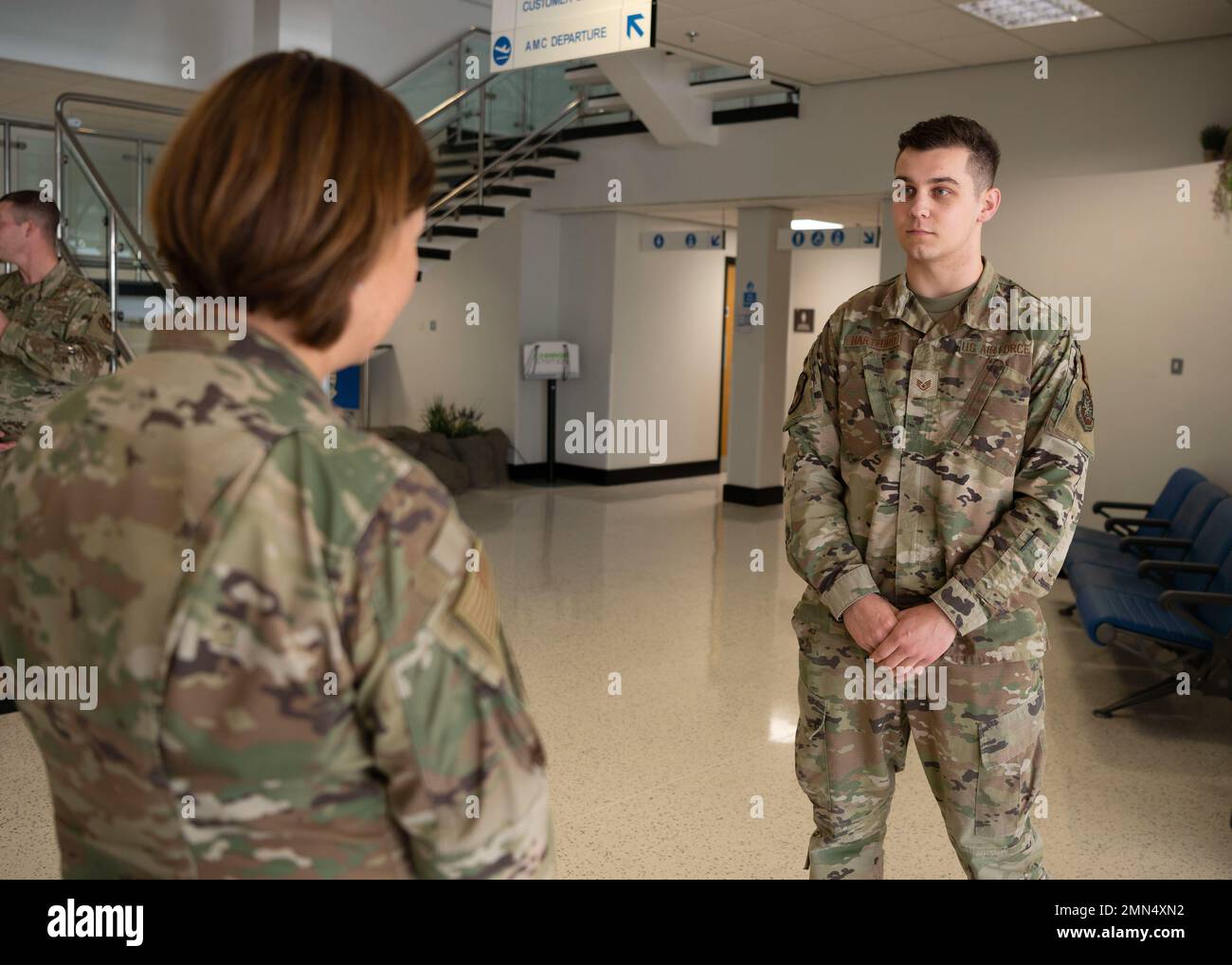 Chief Master Sergeant of the Air Force JoAnne S. Bass speaks with Staff ...