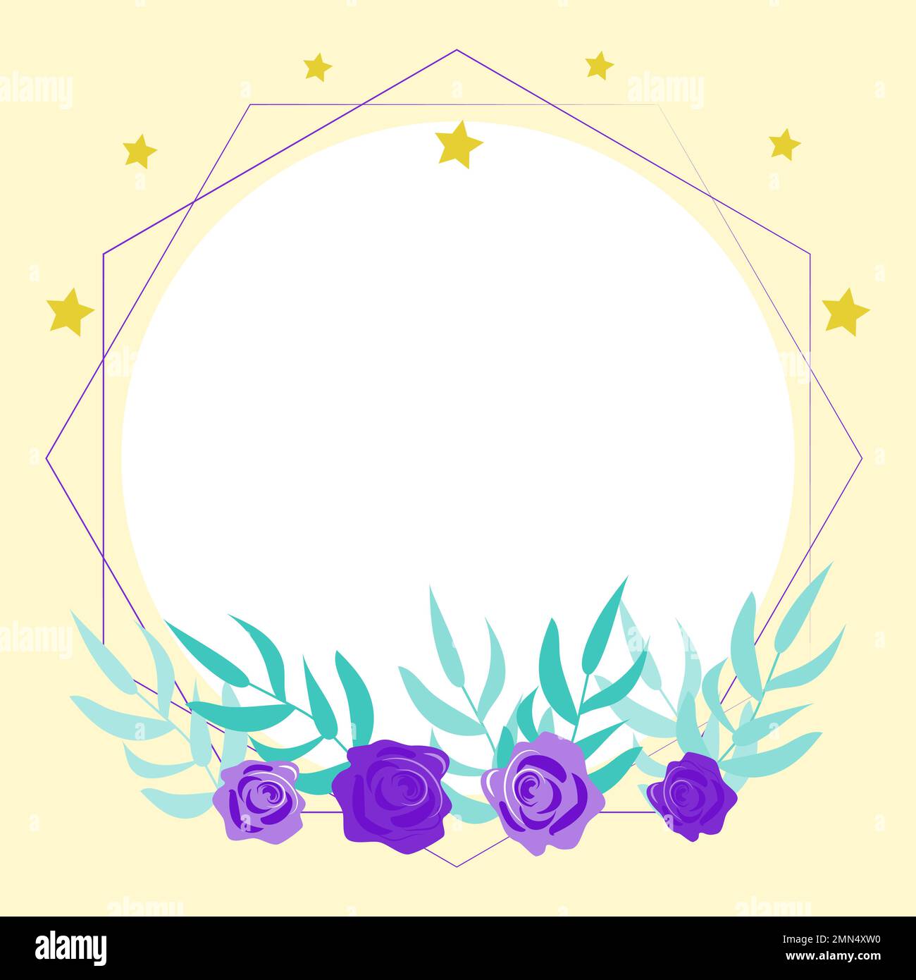 Text Frame Surrounded With Assorted Flowers Hearts And Leaves ...
