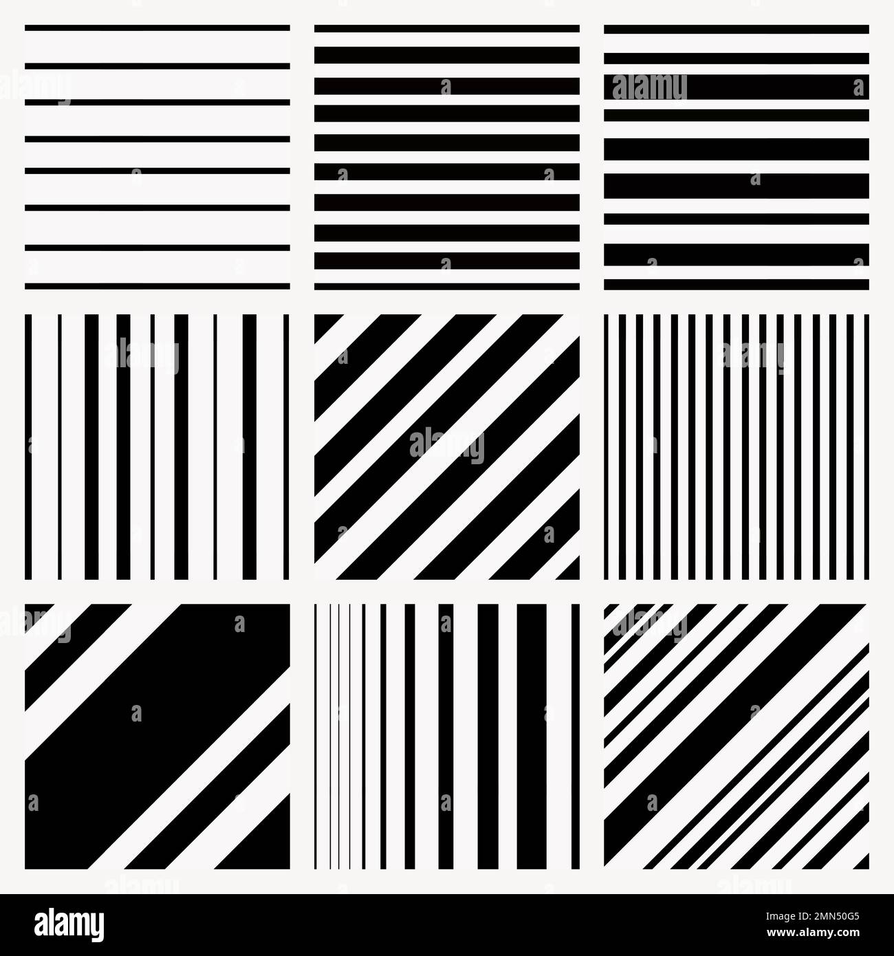 Line pattern background, simple design in black and white vector set ...