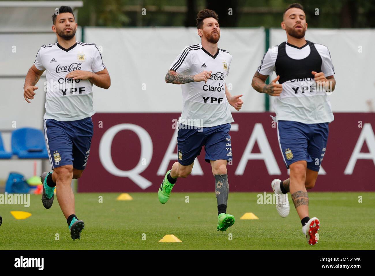 From Left To Right Sergio Aguero Lionel Messi And Nicolas Otamendi