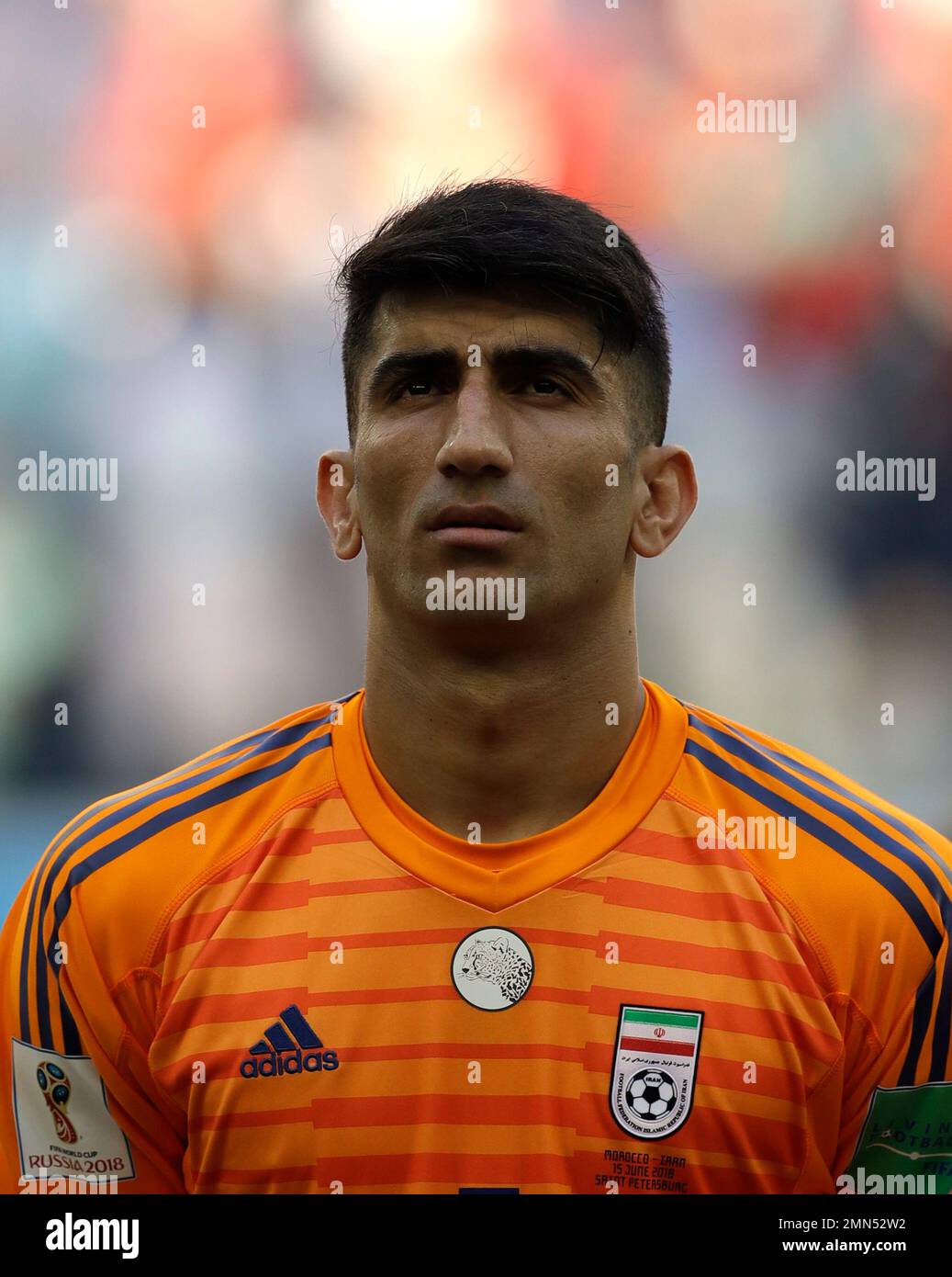 Iran goalkeeper Ali Beiranvand during the group B match between Morocco ...
