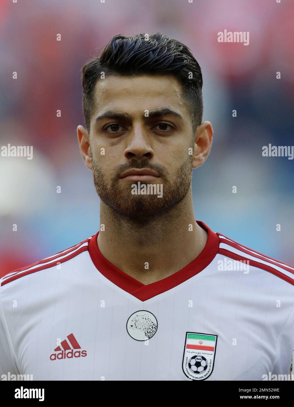 Iran's Morteza Pouraliganji during the group B match between Morocco ...