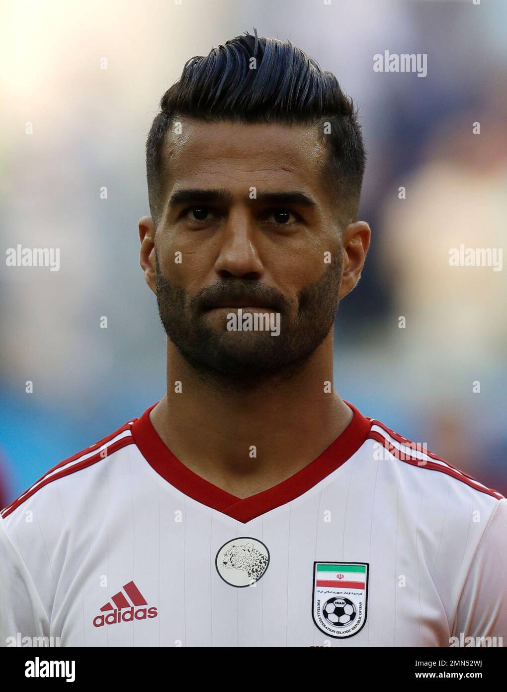 Iran's Masoud Shojaei during the group B match between Morocco and Iran ...