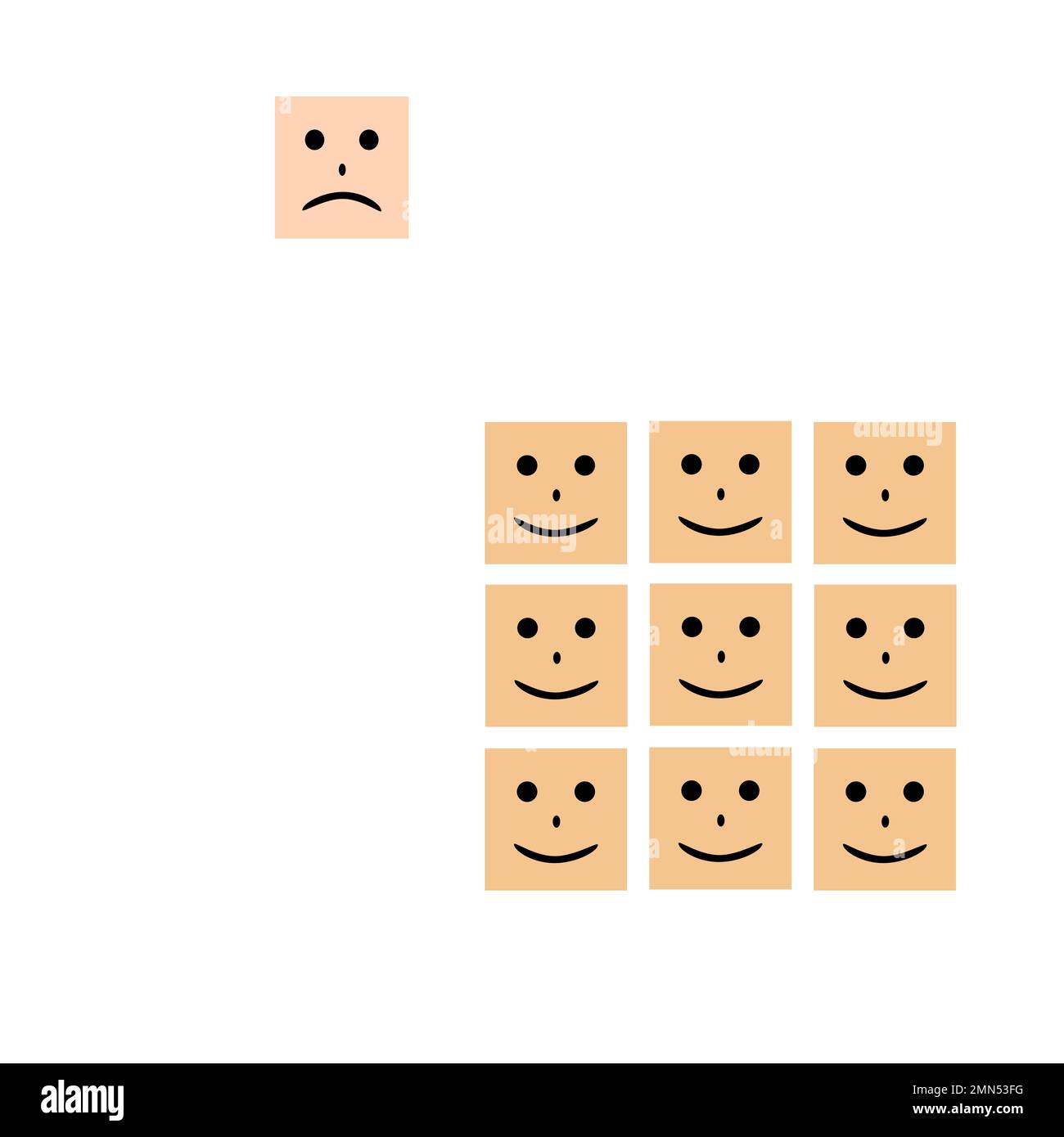 Sad face happy faces Cut Out Stock Images & Pictures - Alamy