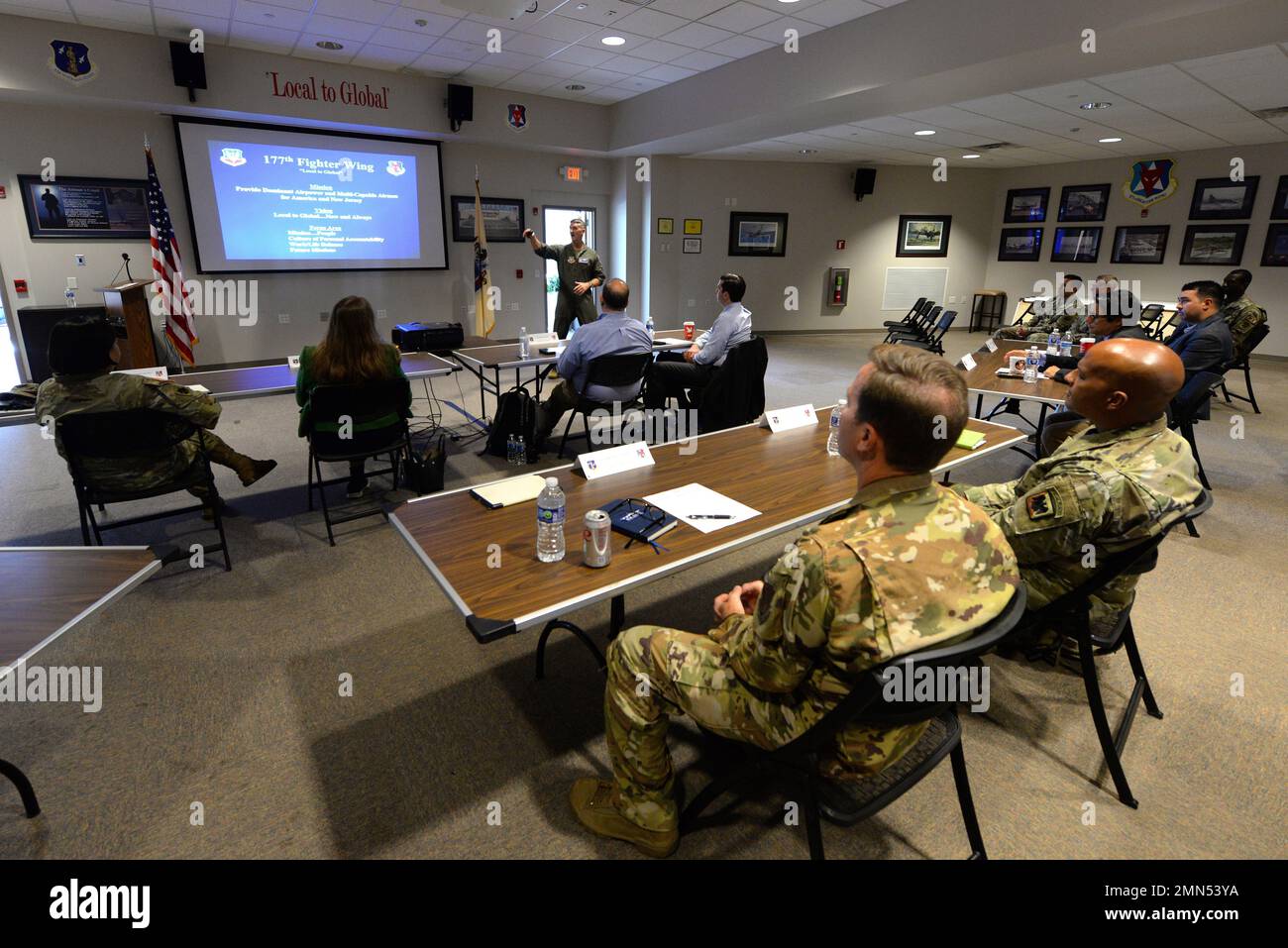U.S. Air Force Col. Derek B. Routt, commander of the 177th Fighter Wing ...