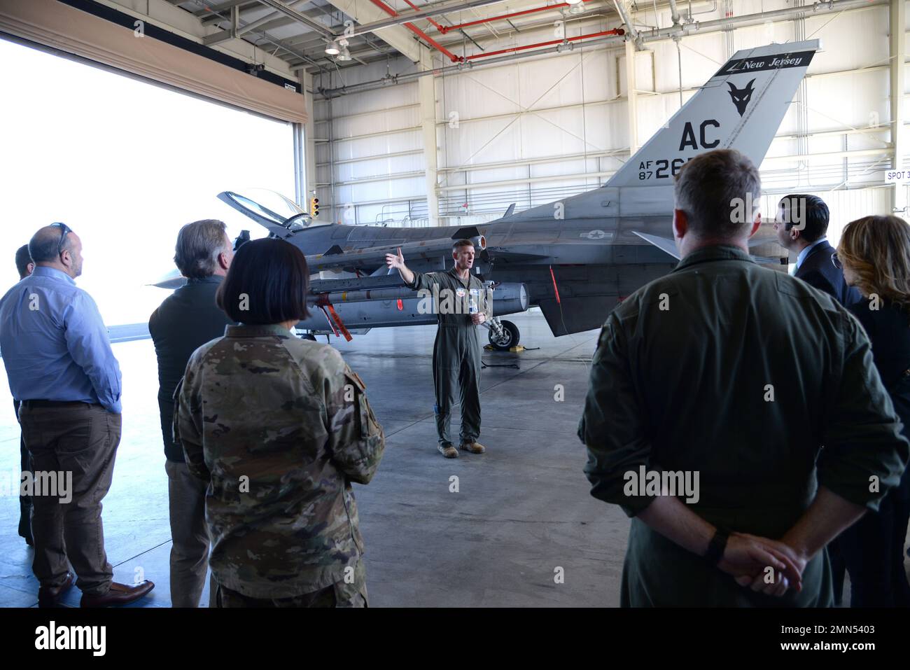 U.S. Air Force Col. Derek B. Routt, commander of the 177th Fighter Wing ...