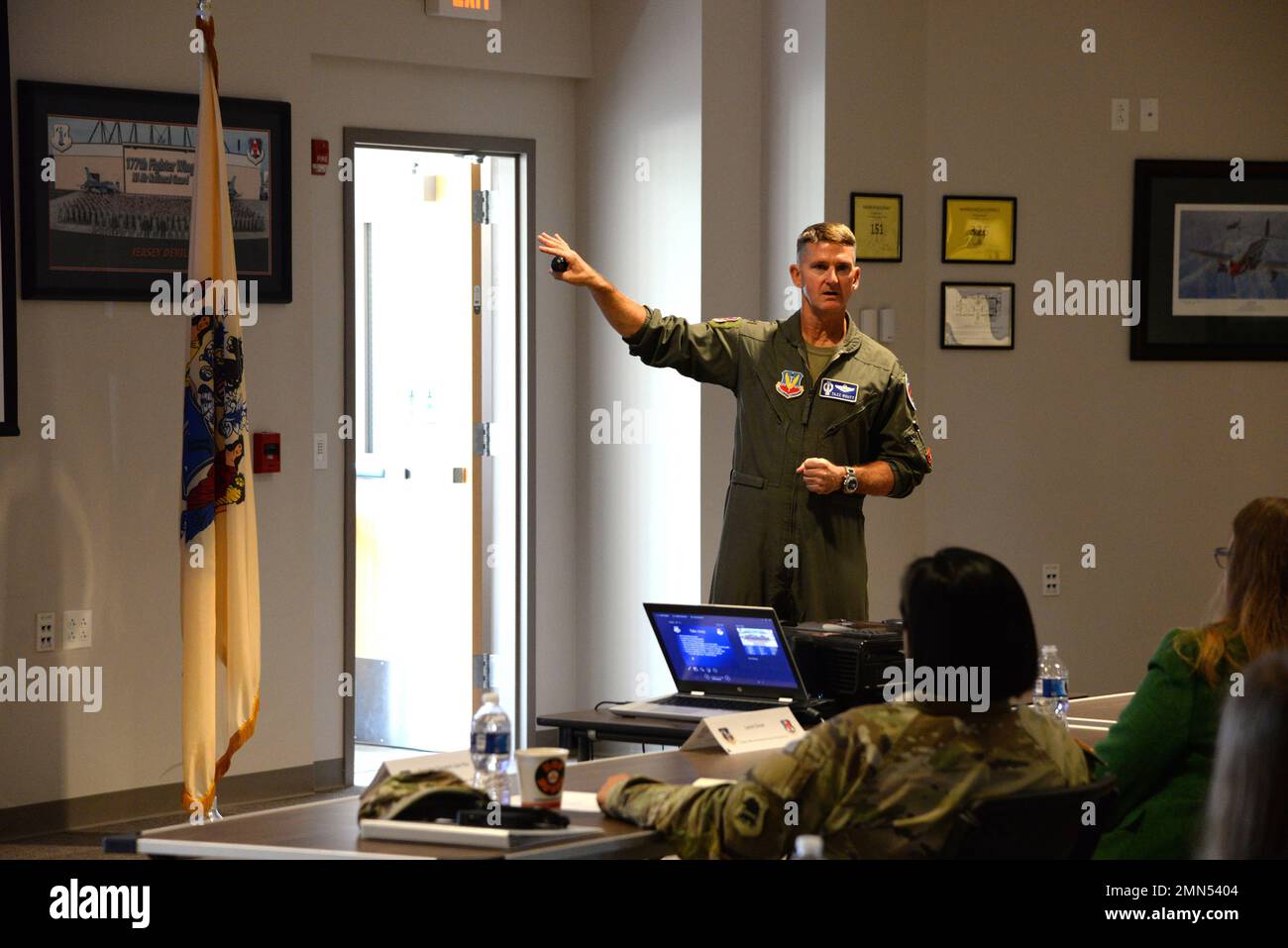 U.S. Air Force Col. Derek B. Routt, commander of the 177th Fighter Wing ...