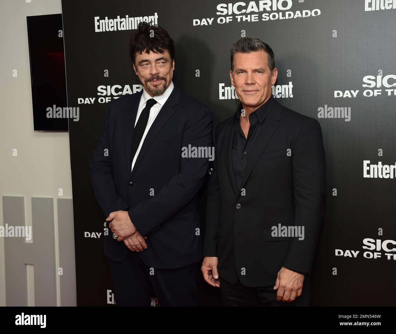 Actors Benicio del Toro, left, and Josh Brolin attend a special ...